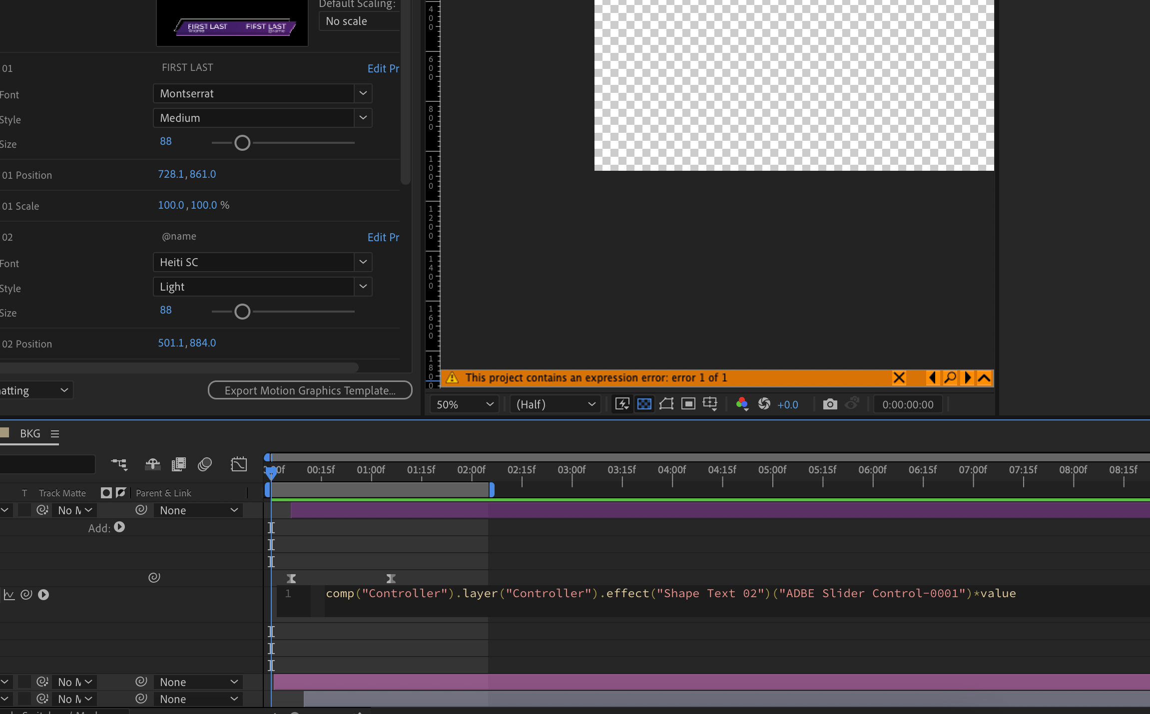 Re: Expression Error on Slider Control when export... - Adobe Community - 14708448